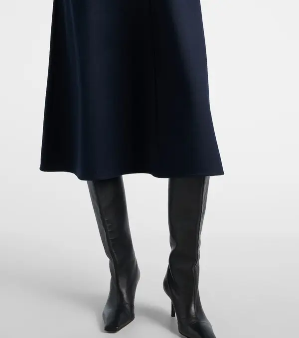 Max Mara Orion Midi Dress In Melange - Blue