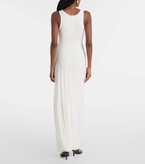 Christopher Esber Paisley Disconnect Cutout Jersey Maxi Dress