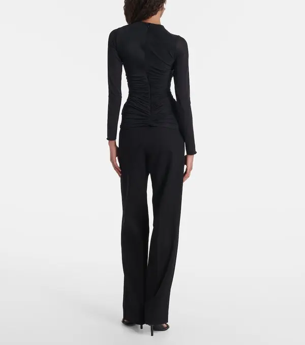 Christopher Esber Mesh Cutout Long Sleeve Top