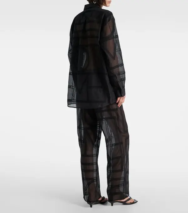 TOTEME Embroidered Cotton And Silk Voile Shirt