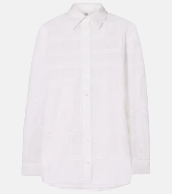 TOTEME Embroidered Cotton And Silk Voile Shirt