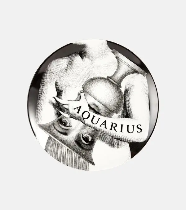 FORNASETTI Tema E Variazioni N.358 Aquarius Wall Plate - Black