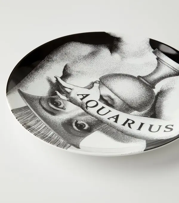 FORNASETTI Tema E Variazioni N.358 Aquarius Wall Plate - Black