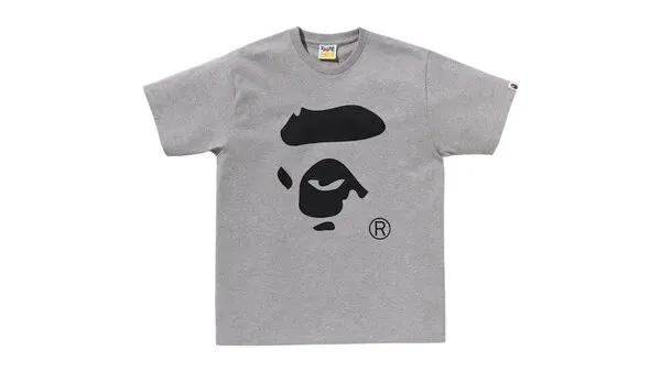 A BATHING APE Ape Face Tee Shirt - Gray