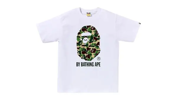 A BATHING APE Abc Camo Bathing Ape Tee Shirt - White/green