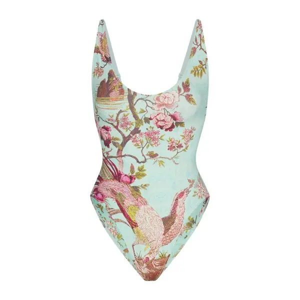 SKIMS X Roberto Cavalli Scoop Neck One Piece - Fagianella Print