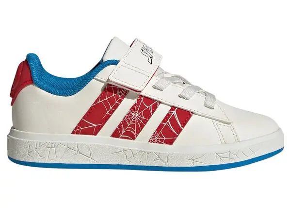 Adidas Grand Court Spider-man Sneakers - Cloud White/pure Ruby/bright Blue