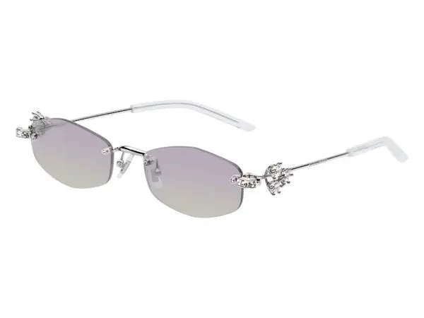 GENTLE MONSTER Glitz 02 Sunglasses - Silver/violet