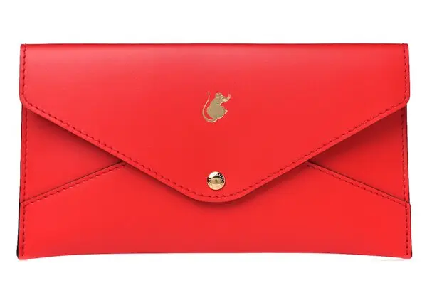 LOUIS VUITTON Veau Cachemire Chinese New Year Rat Envelope Pouch - Red