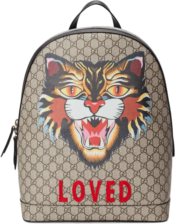 Gucci Gg Supreme Angry Cat Backpack