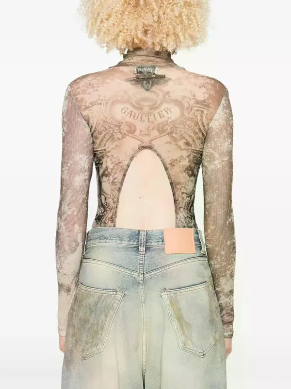 JEAN PAUL GAULTIER Médaillon-print Bodysuit