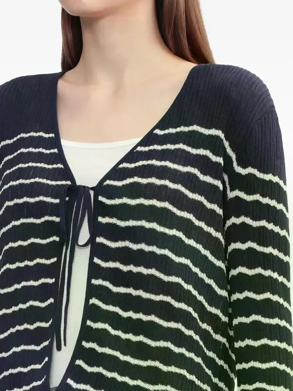 Rag & Bone Tie-front Striped Cardigan