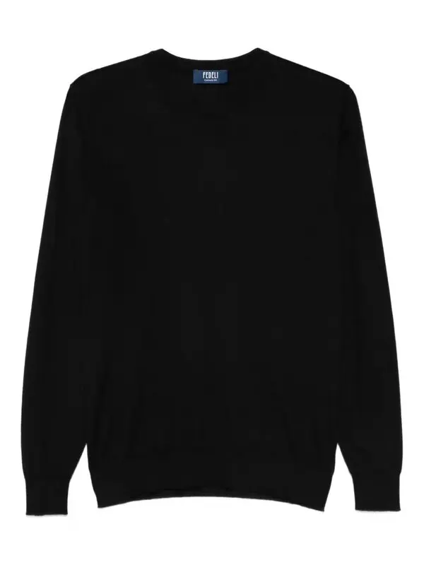 Fedeli Crew-neck Long-sleeve Top - Black