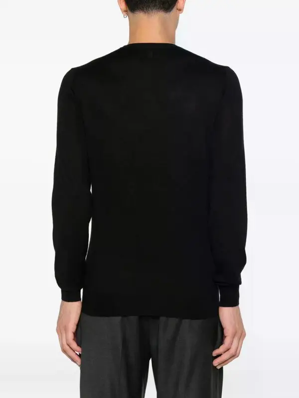 Fedeli Crew-neck Long-sleeve Top - Black