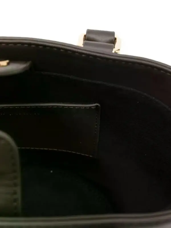 SELF-PORTRAIT Bow-charm Leather Bucket Bag