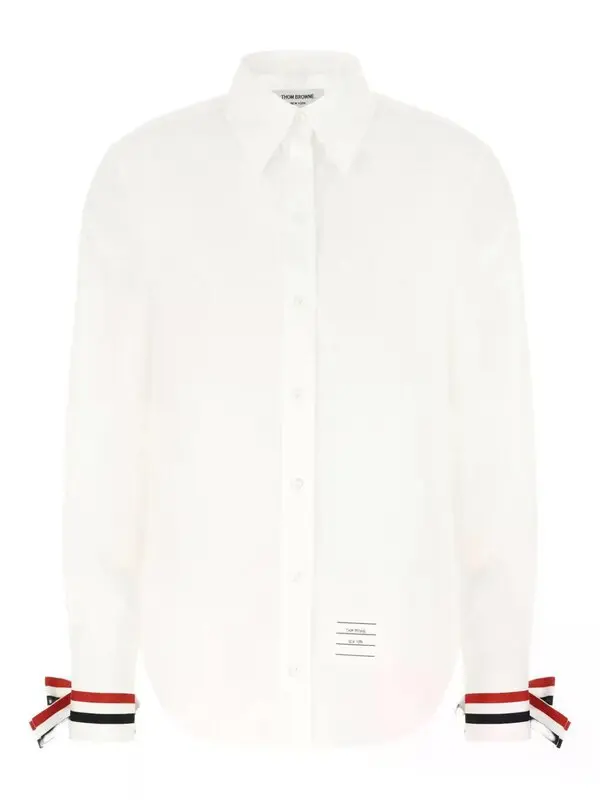 Thom Browne Ribbon-cuff Cotton Shirt