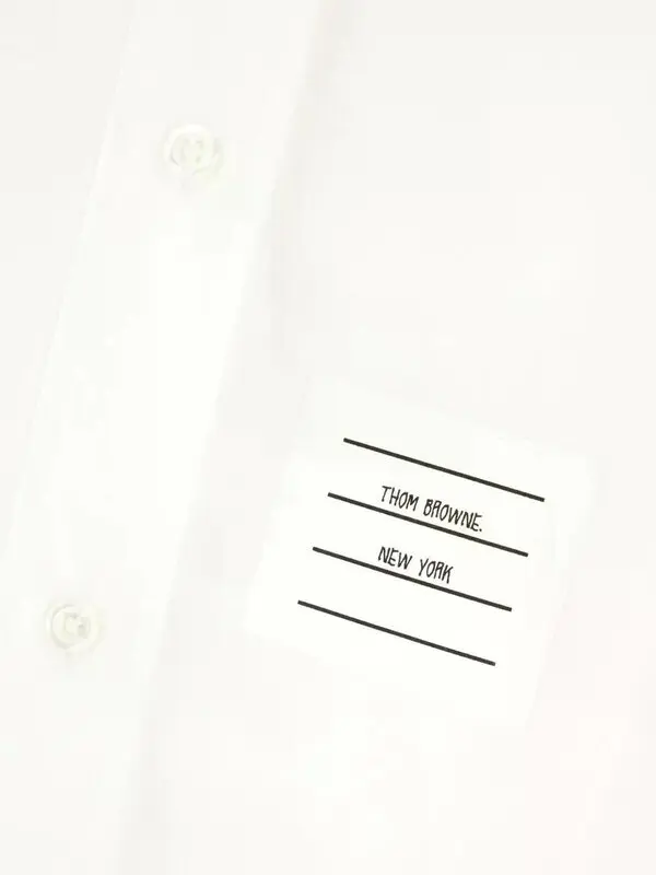Thom Browne Ribbon-cuff Cotton Shirt