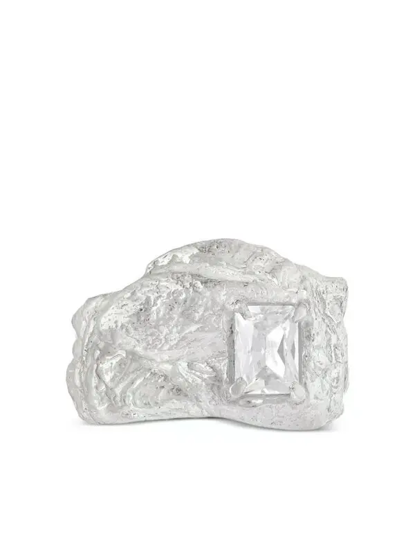 LOVENESS LEE Kai Textured White Sapphire Ring - Silver