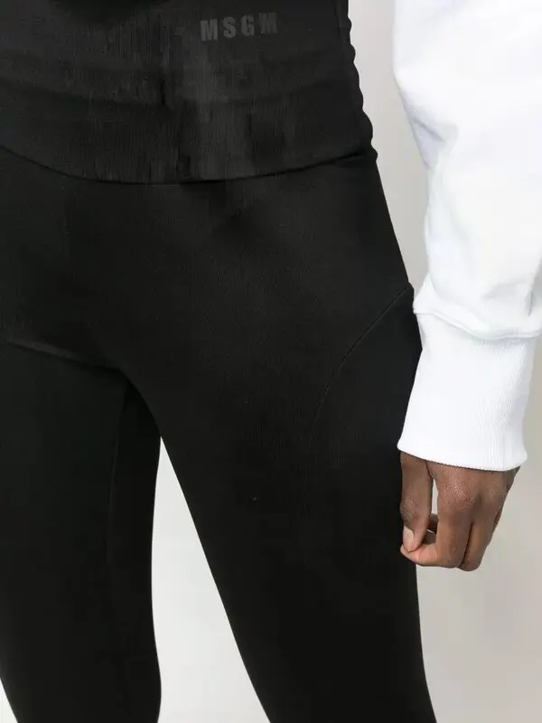 MSGM Logo-print High-waist Leggings