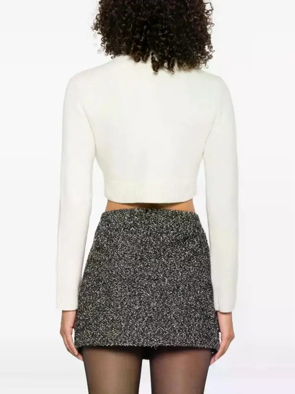 SELF-PORTRAIT Button-embellished Cardigan - Neutrals
