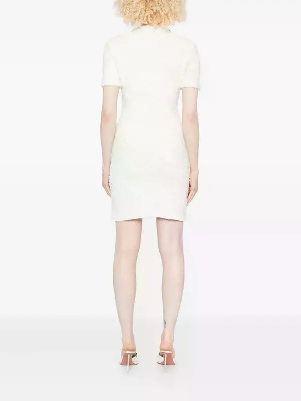 SELF-PORTRAIT Embellished Button-detailed Mini Dress