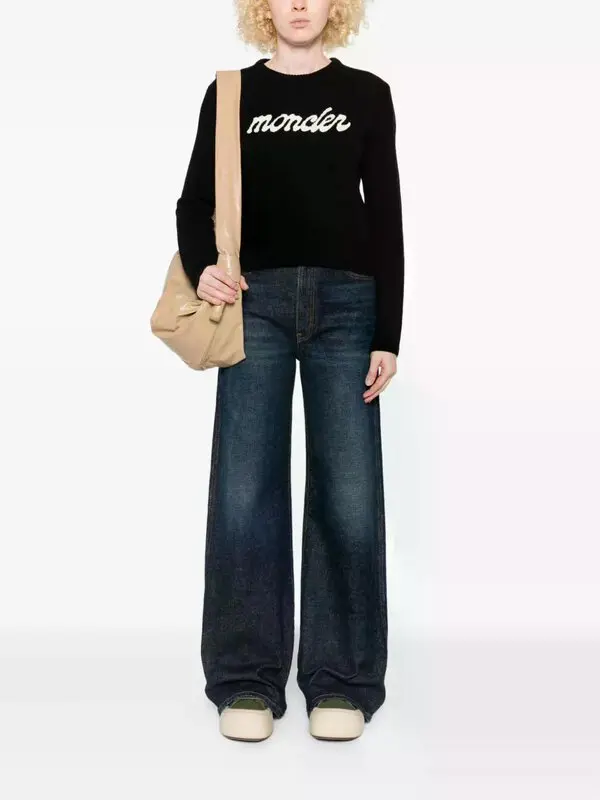Moncler Logo-embroidered Wool Jumper