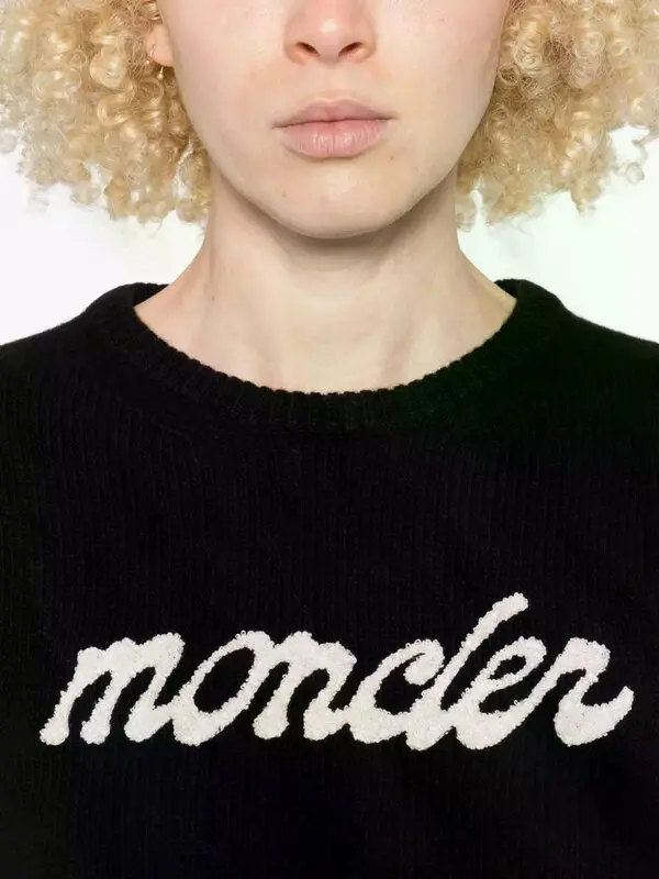 Moncler Logo-embroidered Wool Jumper