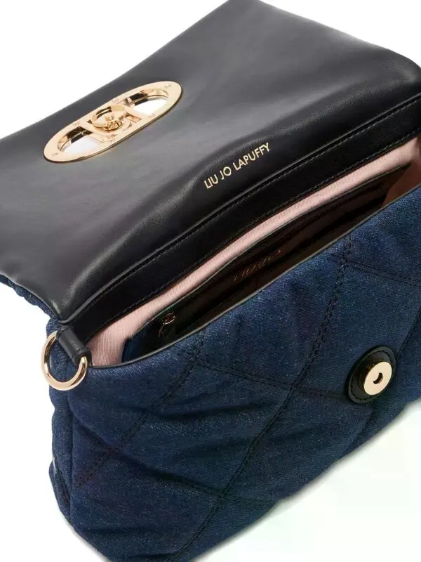 Liu Jo Quilted Denim Chain Shoulder Bag