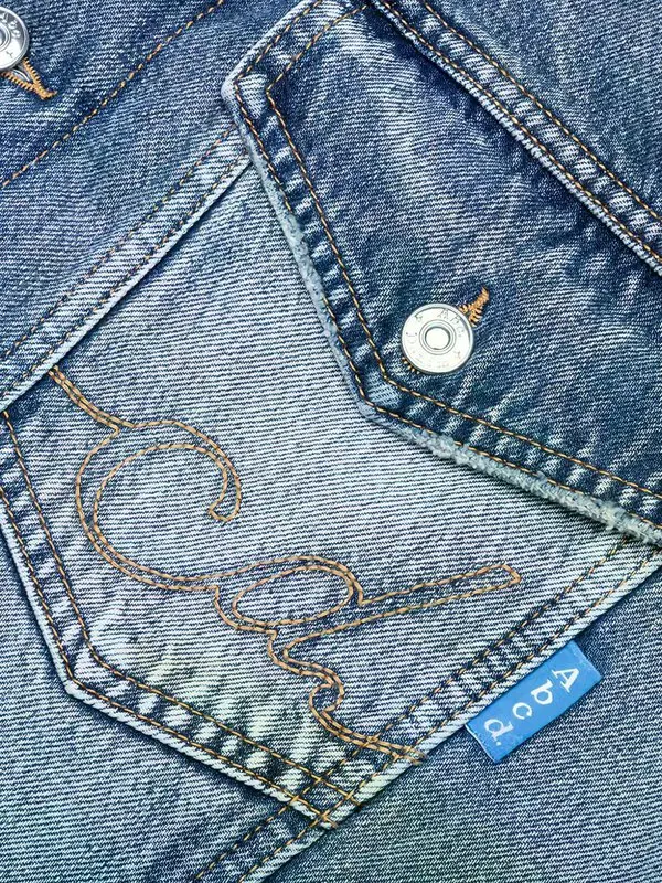 ADVISORY BOARD CRYSTALS Shearling-lined Denim Jacket