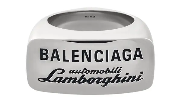 Balenciaga Automobil Lamborghini Signet Ring - Shiny Silver