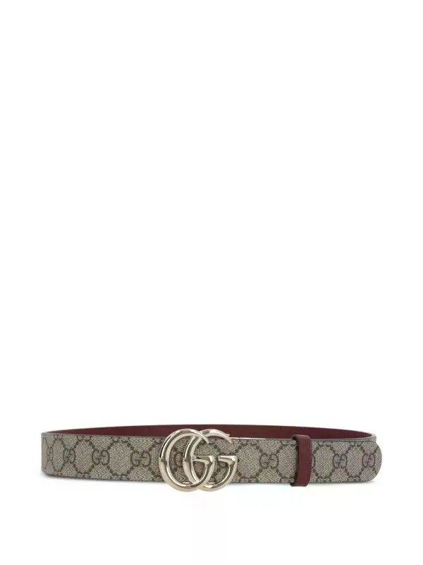 Gucci Signature Double G-buckle Reversible Leather Belt