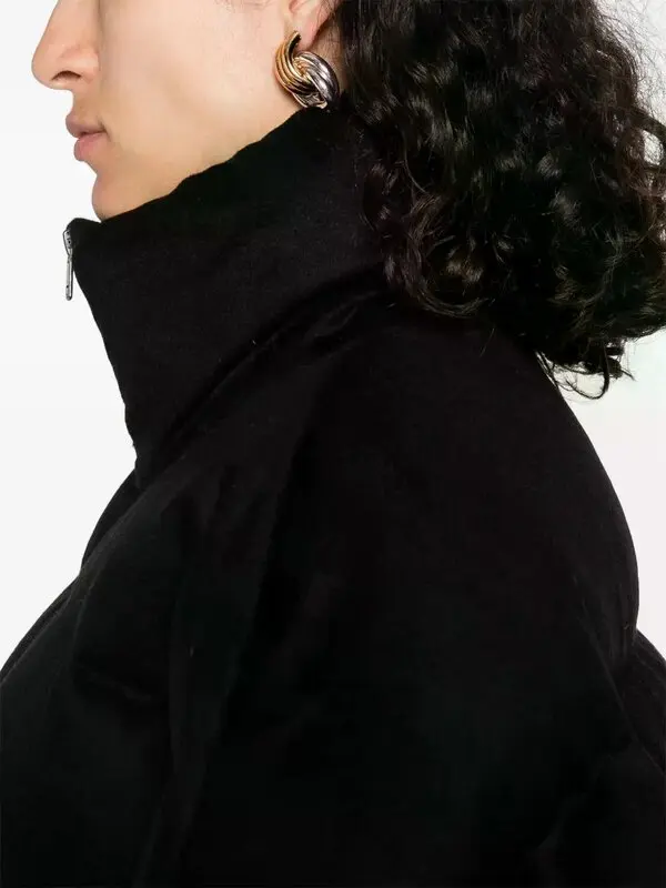Soft Goat High-neck Puffer Jacket