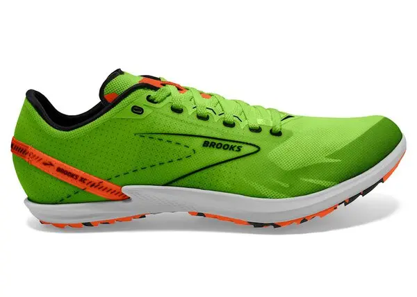 Brooks Draft Xc Spikeless - Green Gecko/red Orange/white