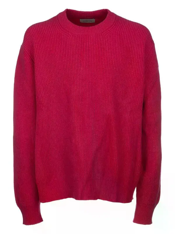 LANEUS Ribbed Crew-neck Sweater