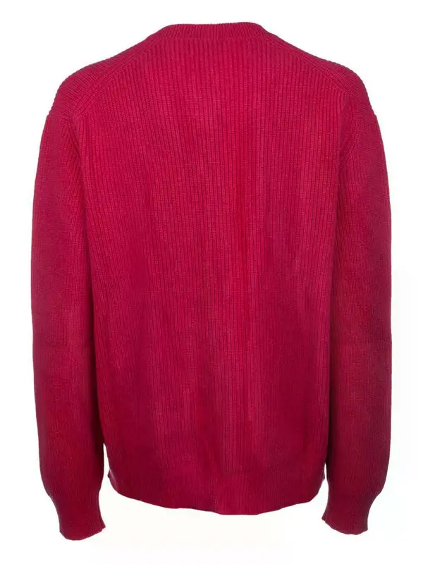 LANEUS Ribbed Crew-neck Sweater