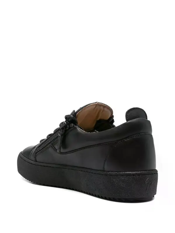 GIUSEPPE ZANOTTI Lace-up Leather Sneakers - Black