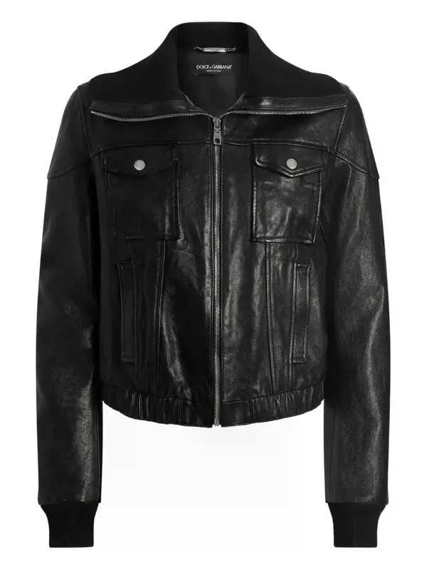 Dolce & Gabbana Bomber-style Leather Jacket
