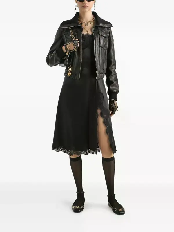 Dolce & Gabbana Bomber-style Leather Jacket