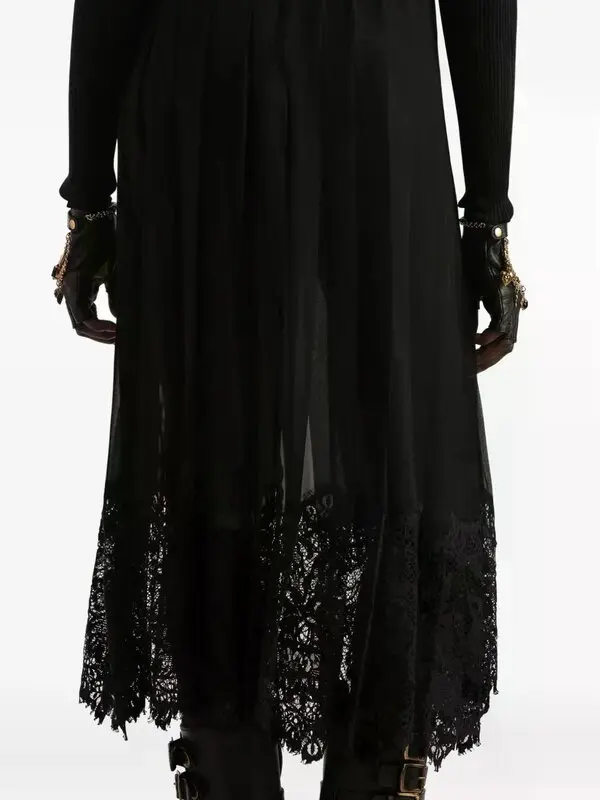 Dolce & Gabbana Midi Skirt With Lace Trim