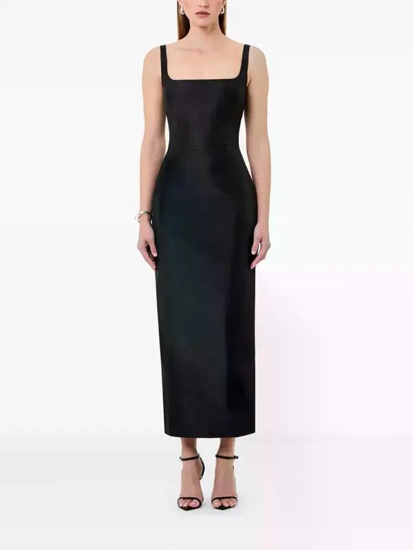NICHOLAS Square-neck Midi Dress