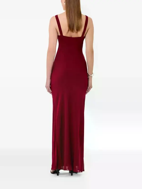 NICHOLAS Calia V-neck Draped Maxi Dress - Red