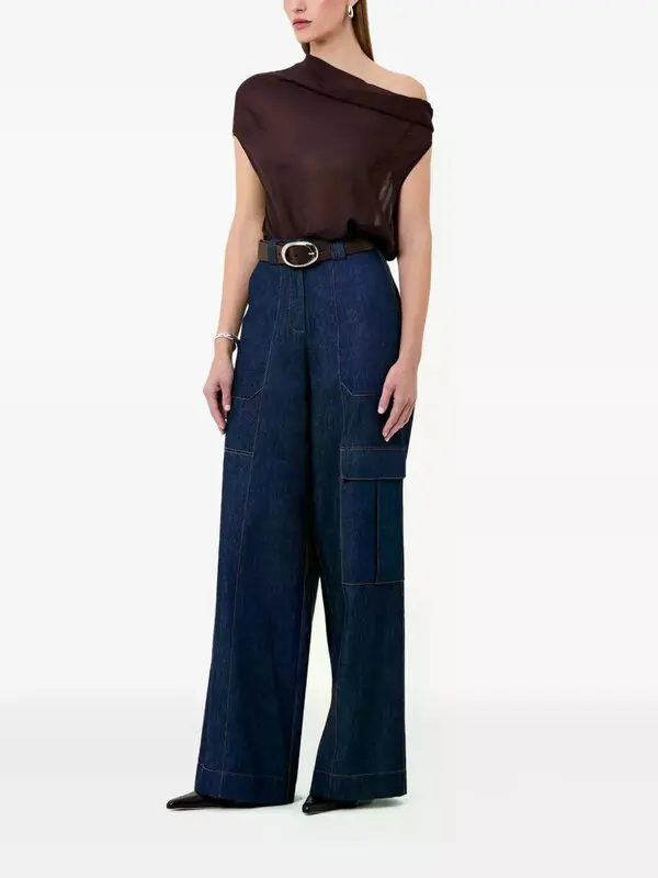NICHOLAS Ryanne Asymmetrical Draped Top