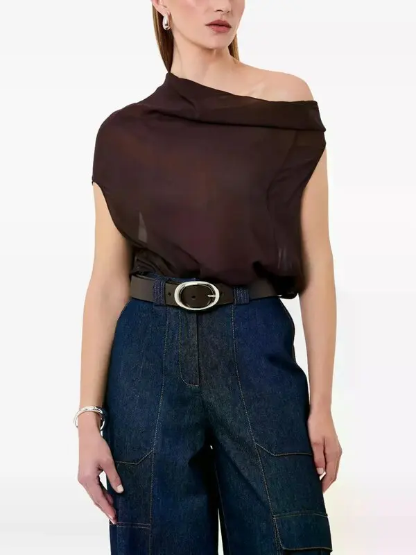 NICHOLAS Ryanne Asymmetrical Draped Top