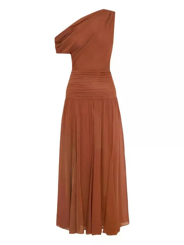 NICHOLAS Reece One-shoulder Pleated Midi Dress