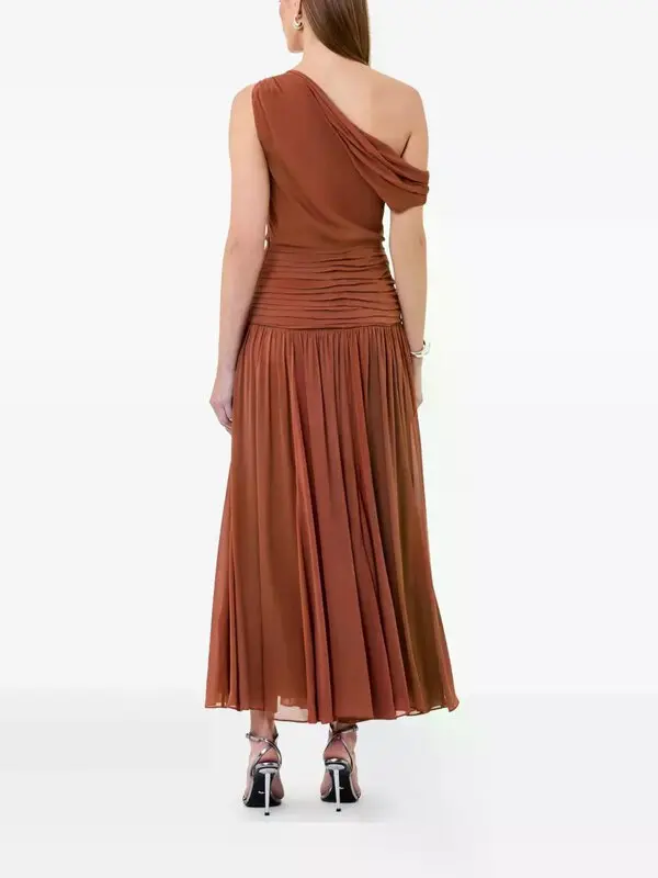 NICHOLAS Reece One-shoulder Pleated Midi Dress