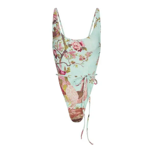 SKIMS X Roberto Cavalli Tie Waist One Piece - Fagianella Print