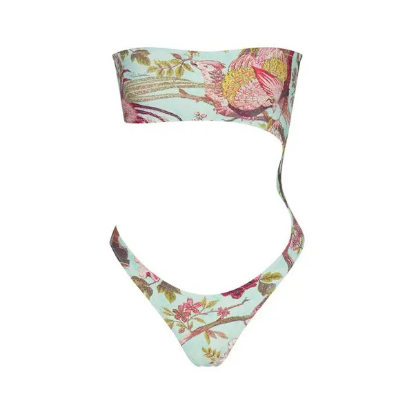 SKIMS X Roberto Cavalli Strapless Monokini - Fagianella Print