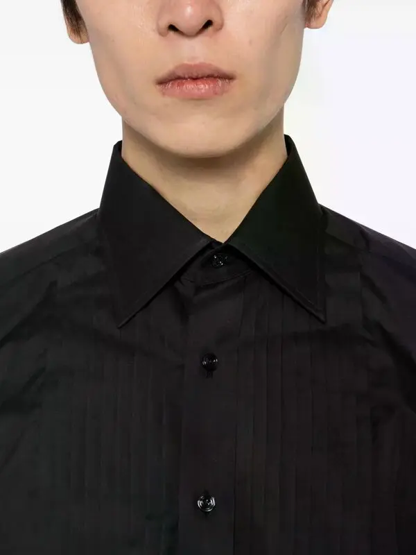 TOM FORD Cocktail-voile Cotton Shirt - Black