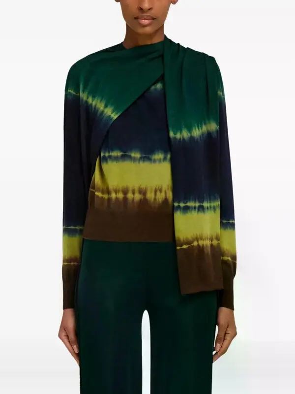 FERRAGAMO Tie-dye Print Pullover With Attached Scarf