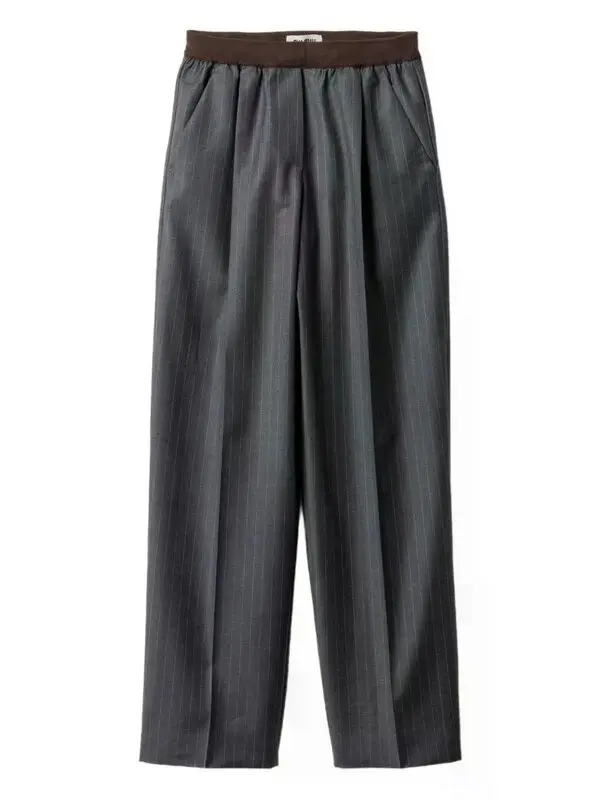 Miu Miu Pinstriped Virgin Wool Trousers